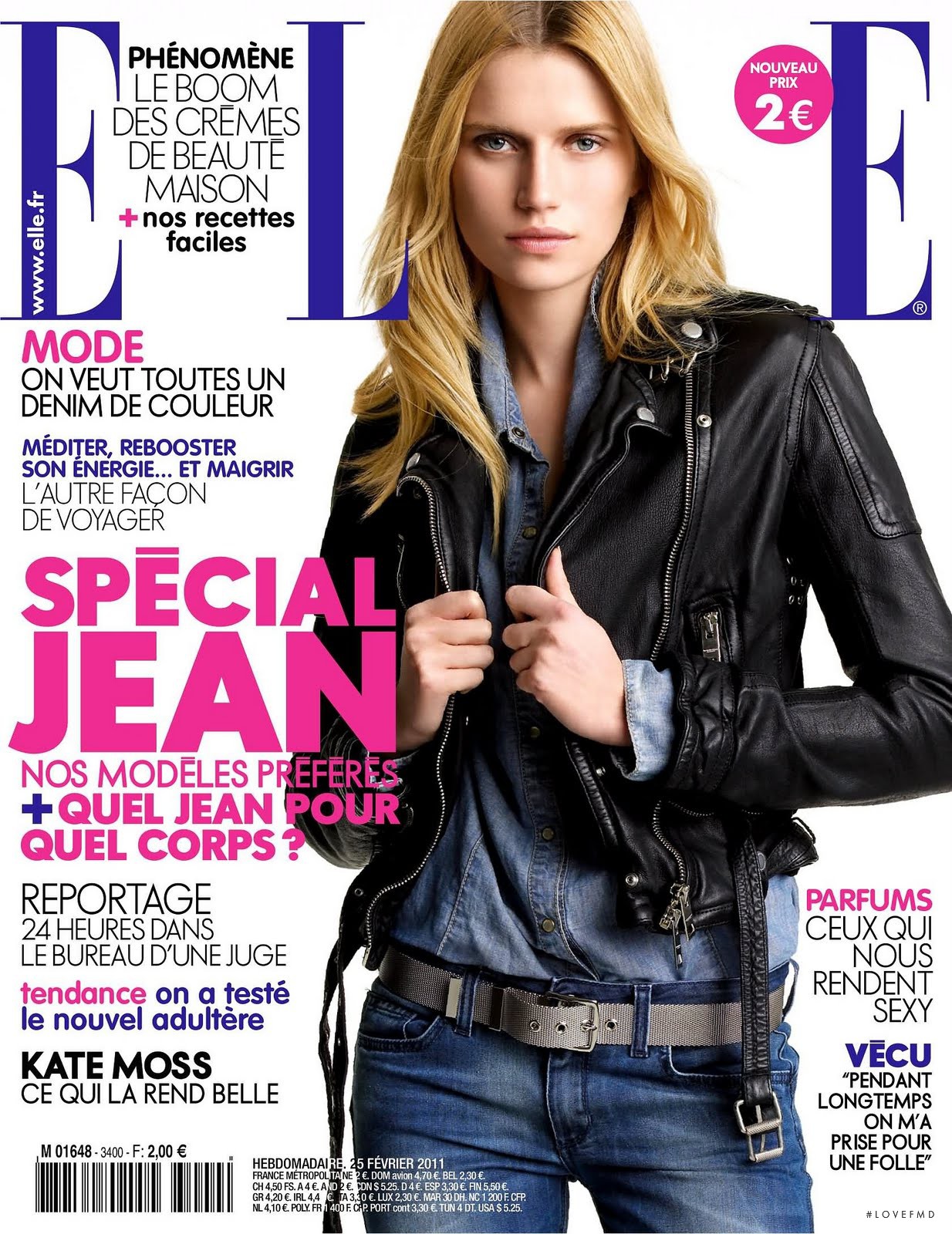 Cover of Elle France with Cato van Ee, February 2011 (ID:6988 ...