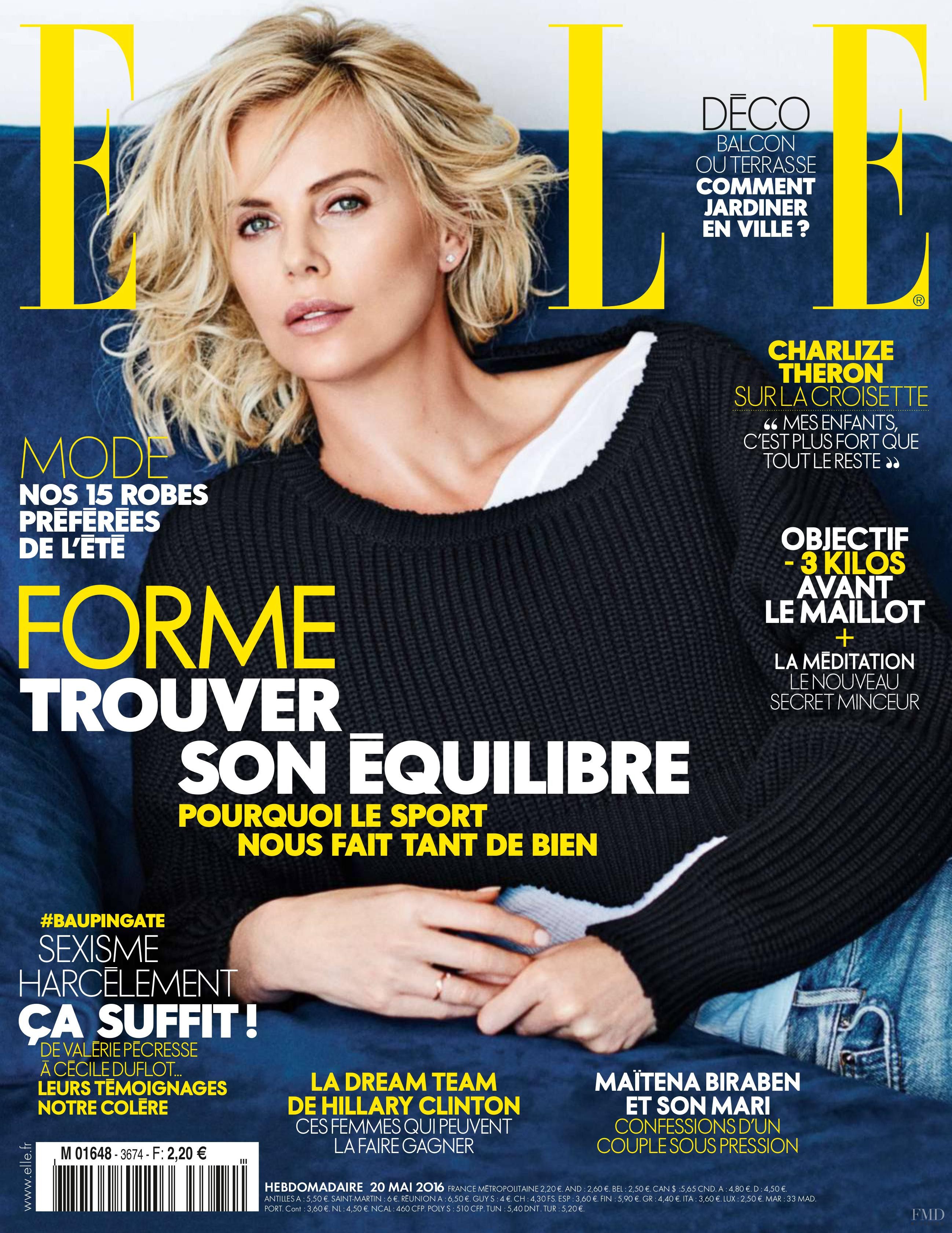 Cover of Elle France with Charlize Theron, May 2016 (ID:47381 ...